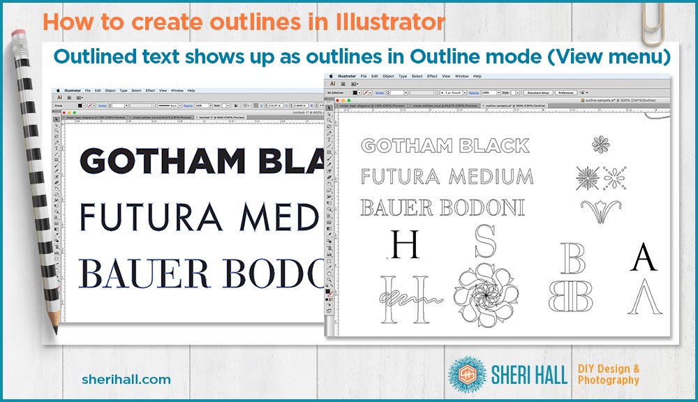 How To Create Outlines In Illustrator Sheri Hall