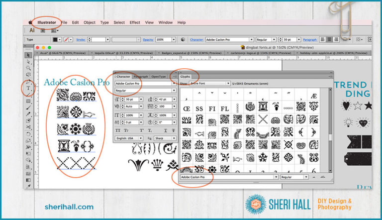 The wonderful world of dingbat fonts - Sheri Hall