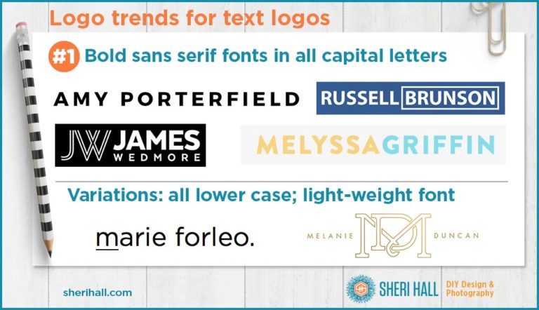 3 Logo trends in text logo design - Sheri Hall