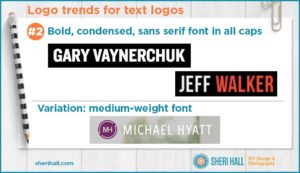 3 Logo trends in text logo design - Sheri Hall