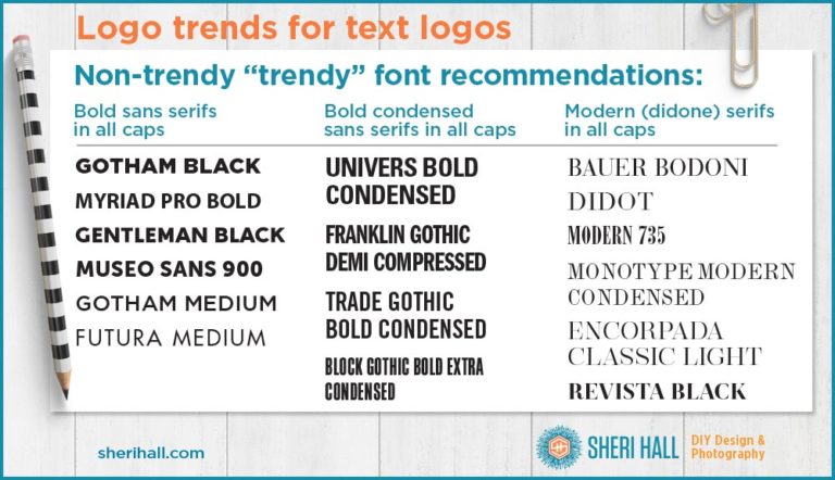3 Logo trends in text logo design - Sheri Hall