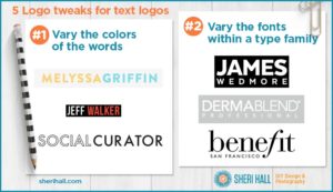 5 simple tweaks to customize your text logo - Sheri Hall