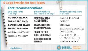 5 simple tweaks to customize your text logo - Sheri Hall