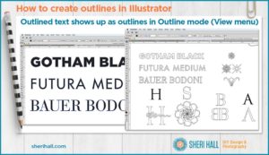 How to create outlines in Illustrator - Sheri Hall