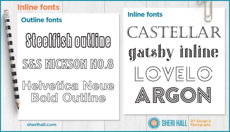 Where to find awesome inline fonts - Sheri Hall