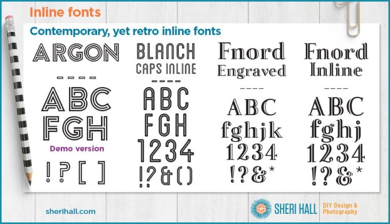 Where to find awesome inline fonts - Sheri Hall