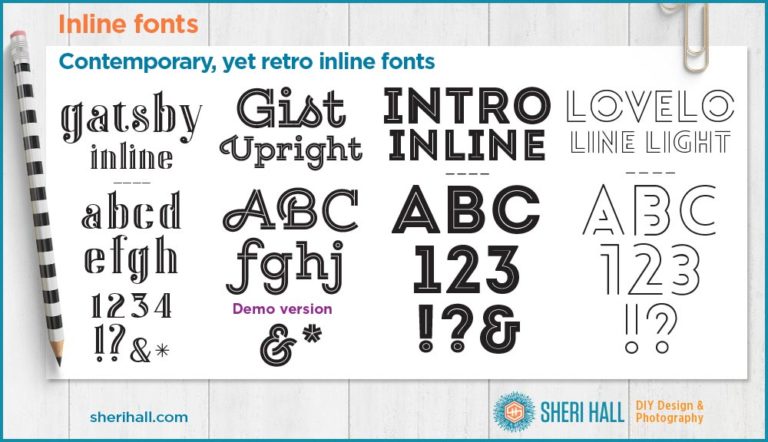 Where to find awesome inline fonts - Sheri Hall