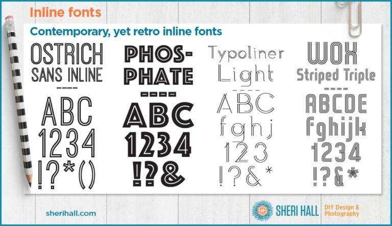 Where to find awesome inline fonts - Sheri Hall